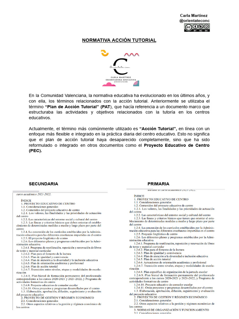 Acción Tutorial | PDF | Maestros | Planificación
