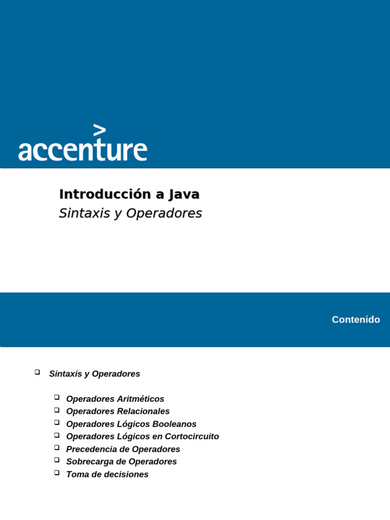 Introducción A Java - 03 - Sintaxis y Operadores | PDF | Entero | Java (lenguaje de programación)