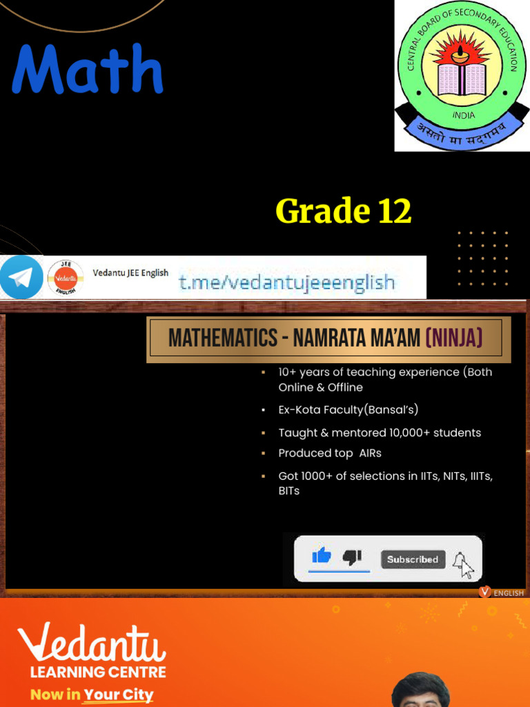 Class 12 Maths PYQs by Namrata Ma'am | PDF | Applied Mathematics | Geometry