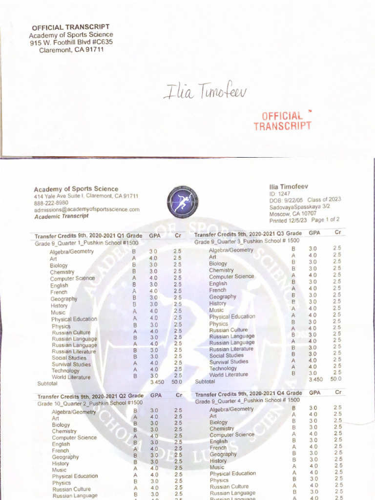 Ilia Transcript 2 | PDF