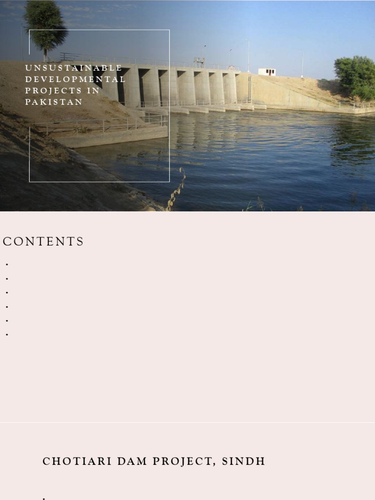 Unsustainable Chotiari Dam Project Analysis | PDF | Sustainability ...