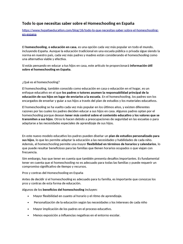 Homeschooling Documents | PDF | Educación en el hogar | Trabajo Social