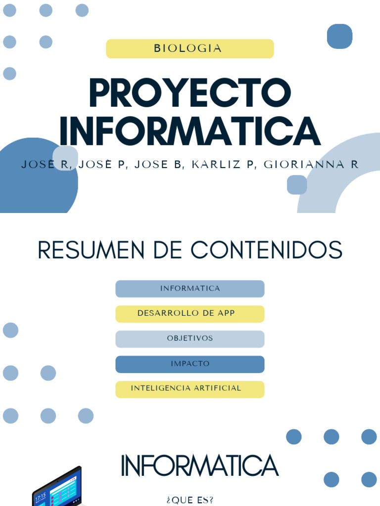 Proyecto Informatica | PDF | Informática | Inteligencia artificial