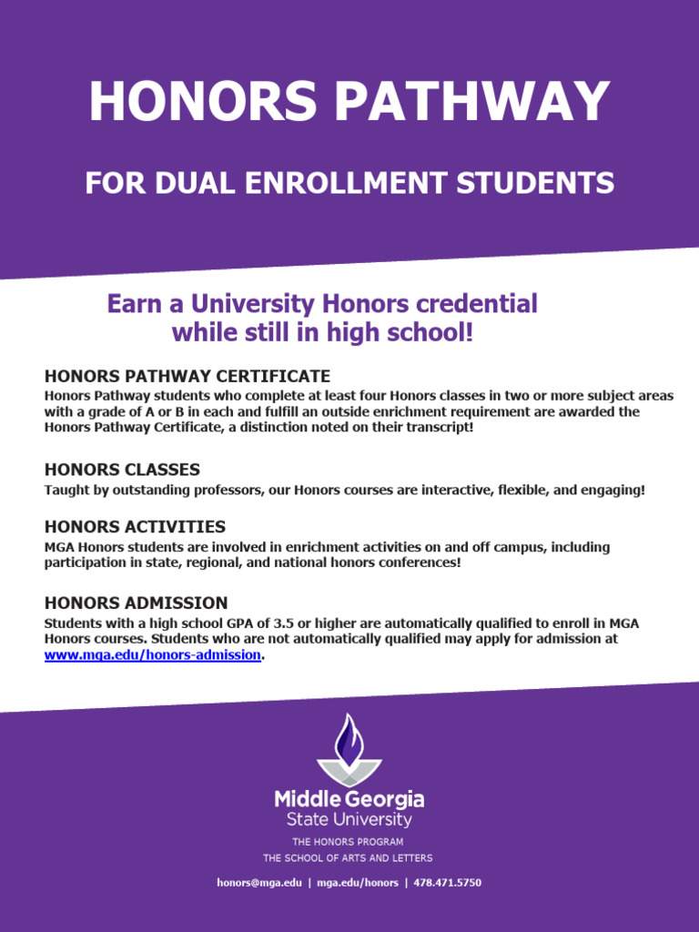Honors Pathway for Dual Enrollment Students | PDF