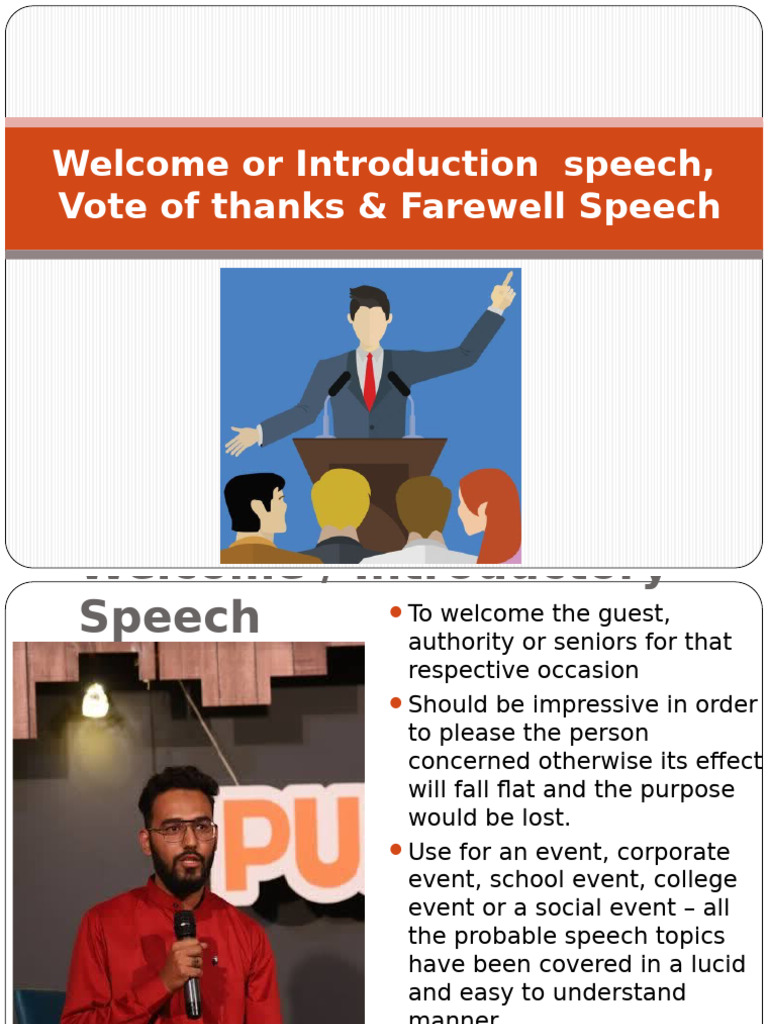 Welcome, Farewell, and Thank You Speeches | PDF | Gratitude