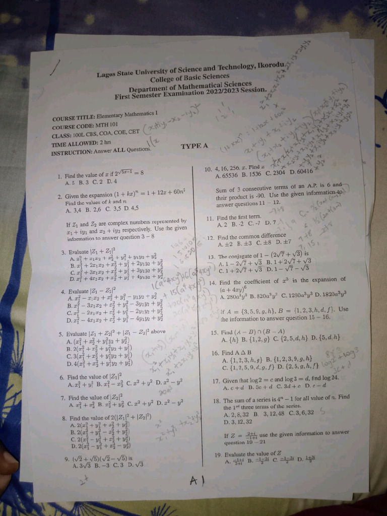 MTH ?101?part A | PDF