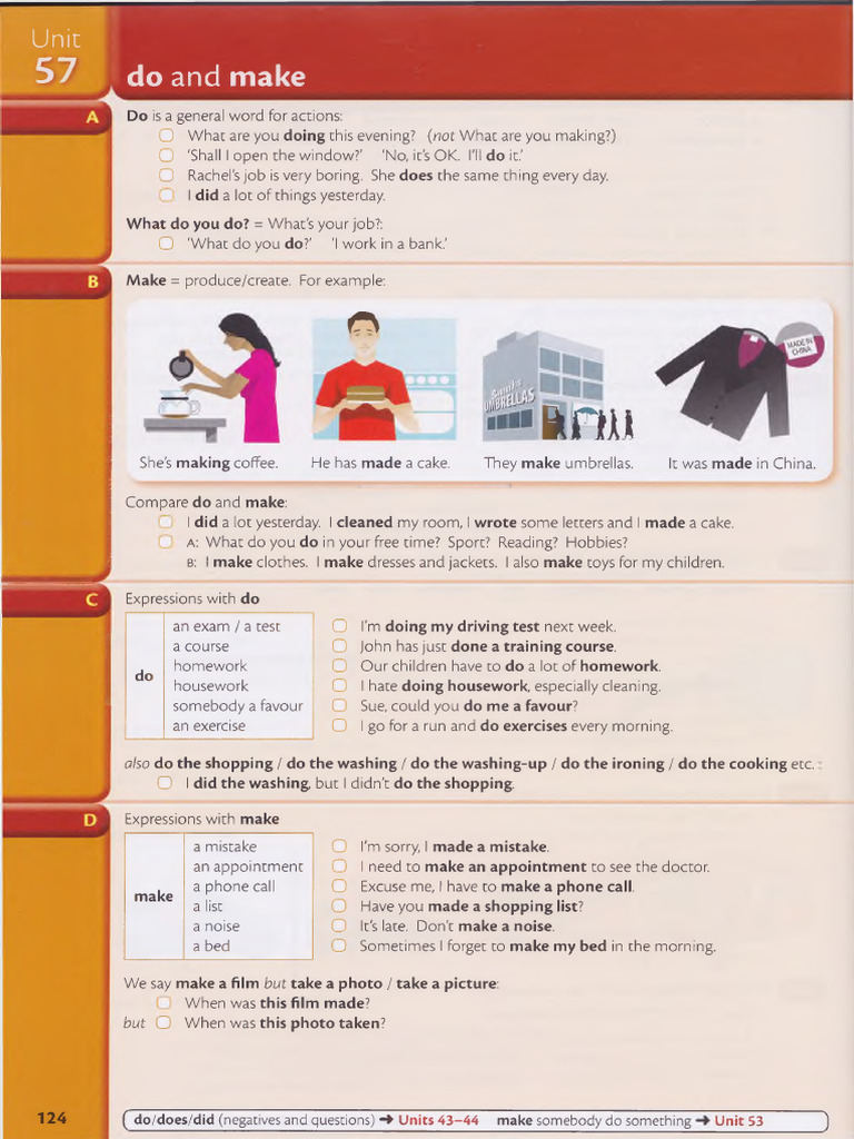 Do vs. Make: Key Grammar Concepts | PDF