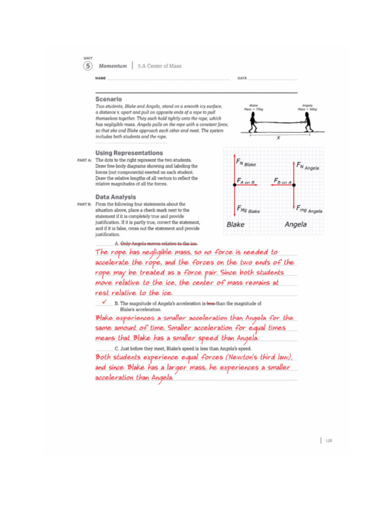 Answer Key Physics Unit 5 | PDF