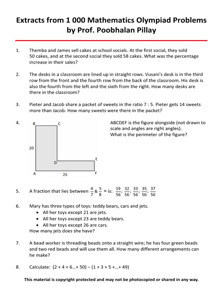 SAMO Extracts For SP Problem Solving Questions Solutions | PDF | Area ...