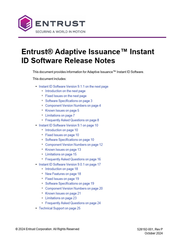 528192-001P - InstantID - Release Notes | PDF | Printer (Computing ...