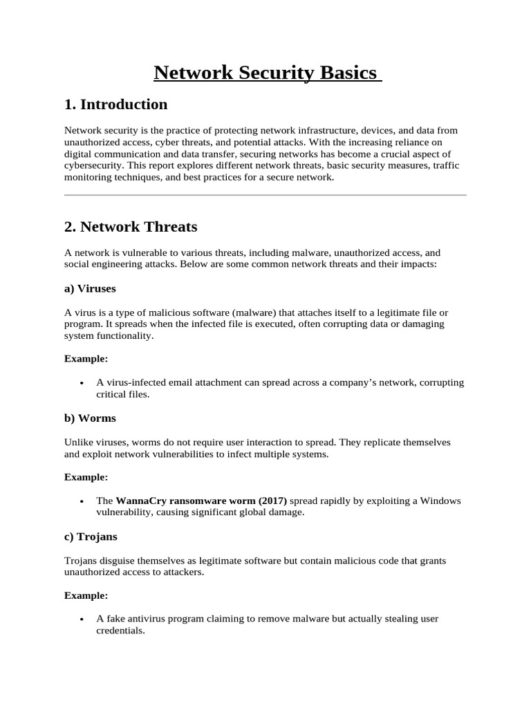 Network Security Fundamentals Report | PDF | Security | Computer Security