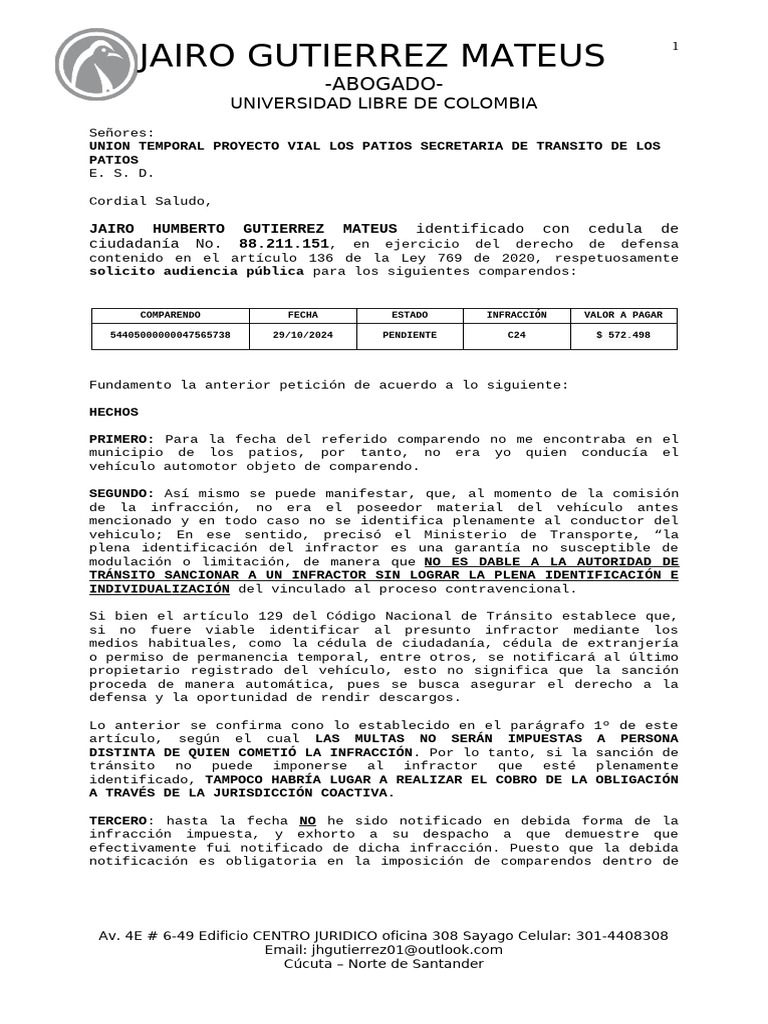 Jairo Gutierrez (2025) | PDF | Multa (pena) | Gobierno