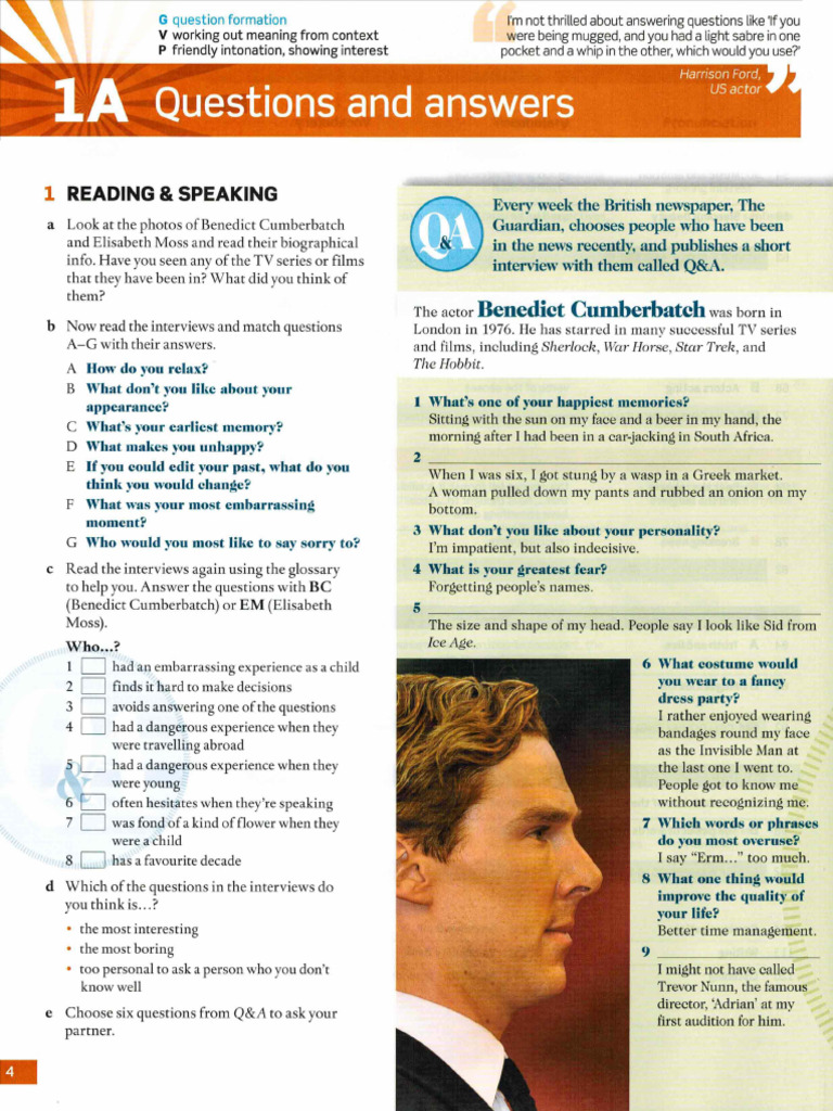 Questions and Answers Lesson | PDF | Verb | Question