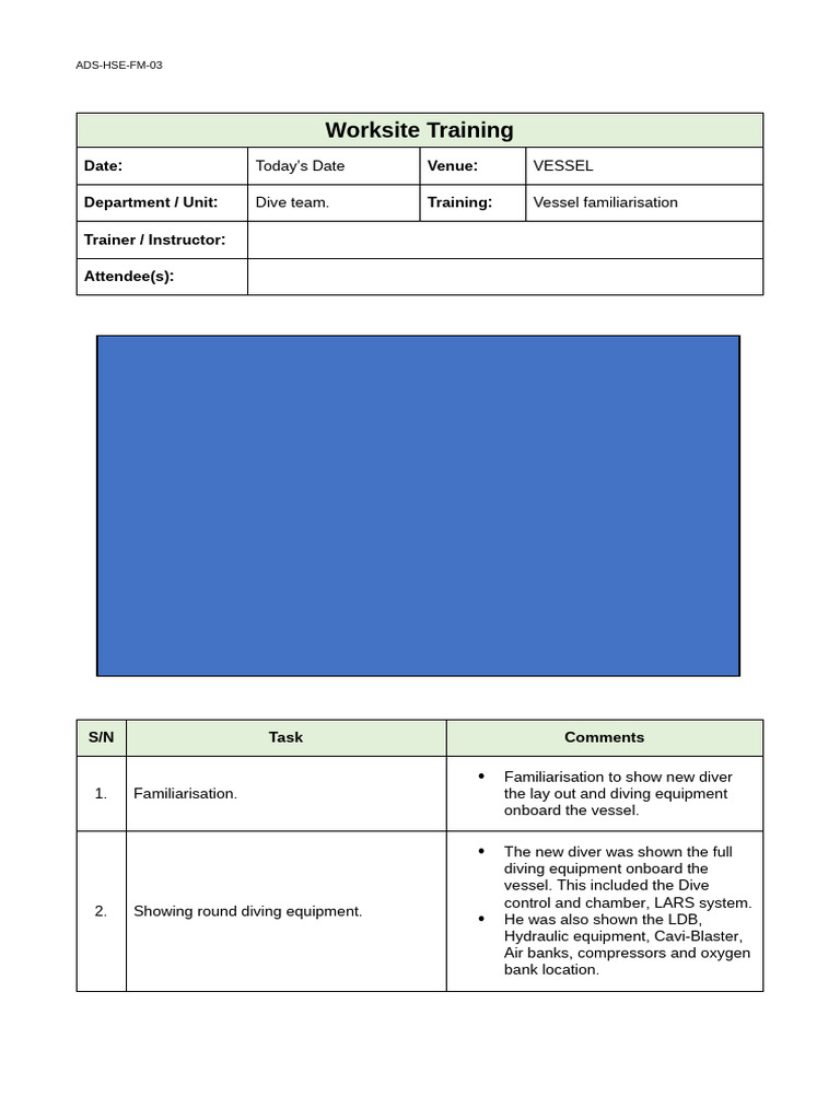 Vessel Familiarization Training Overview | PDF | Underwater Diving ...