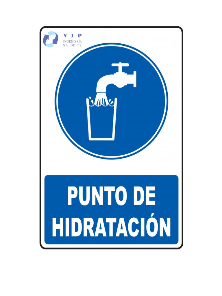 Señaletica Punto de Hidratación | PDF