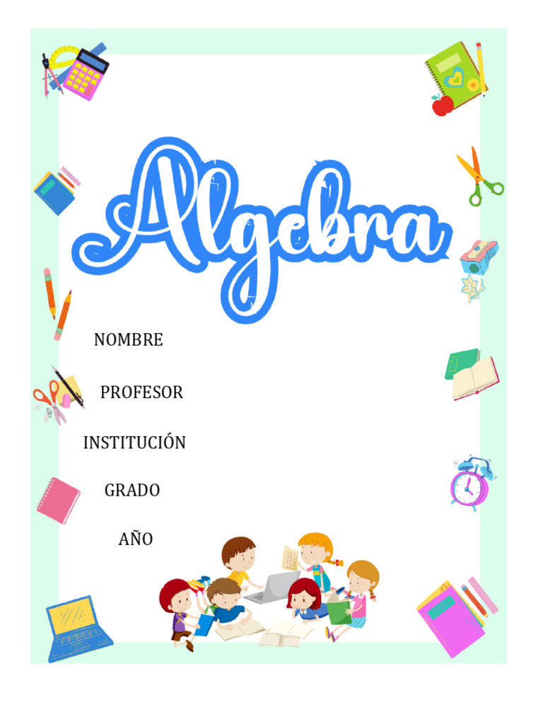 Caratulas de Algebra para Primaria | PDF