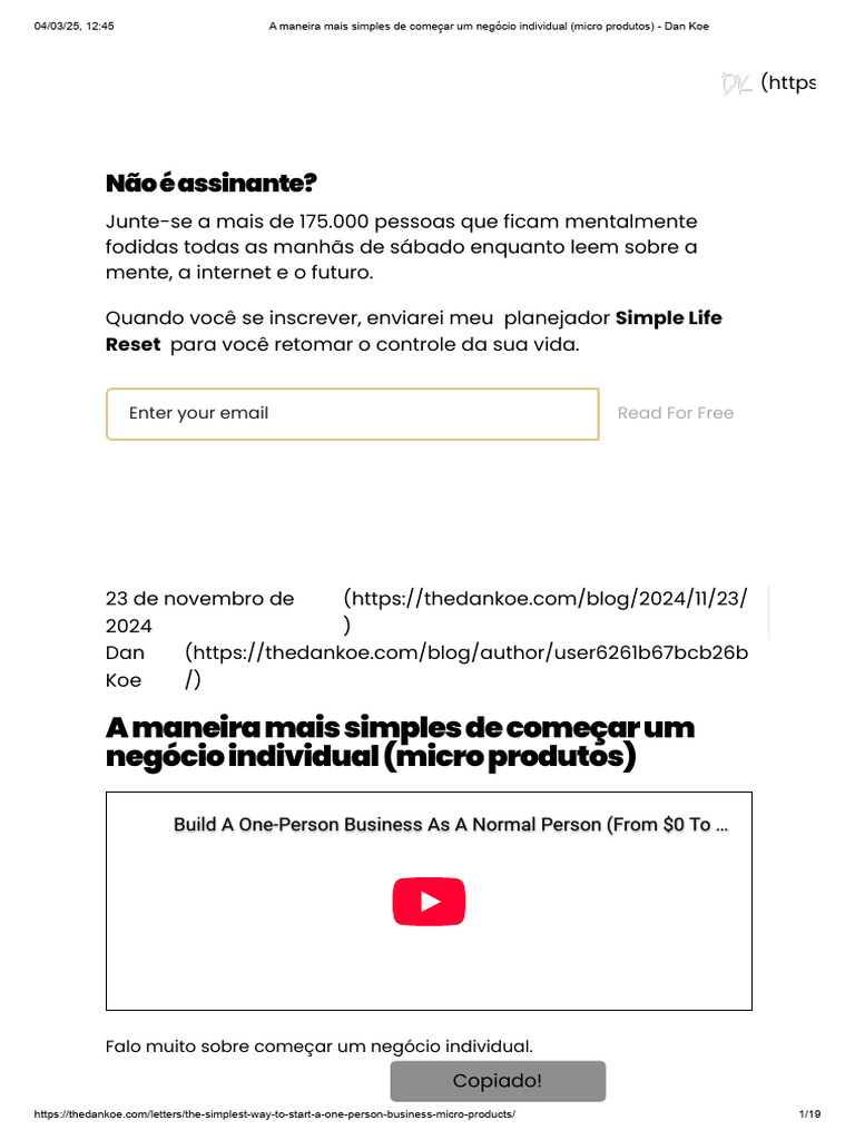 23-11-24 A Maneira Mais Simples de Começar Um Negócio Individual (Micro ...