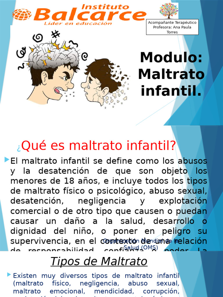 Modulo maltrato infantil | PDF | Abuso infantil | Enfermedades y trastornos