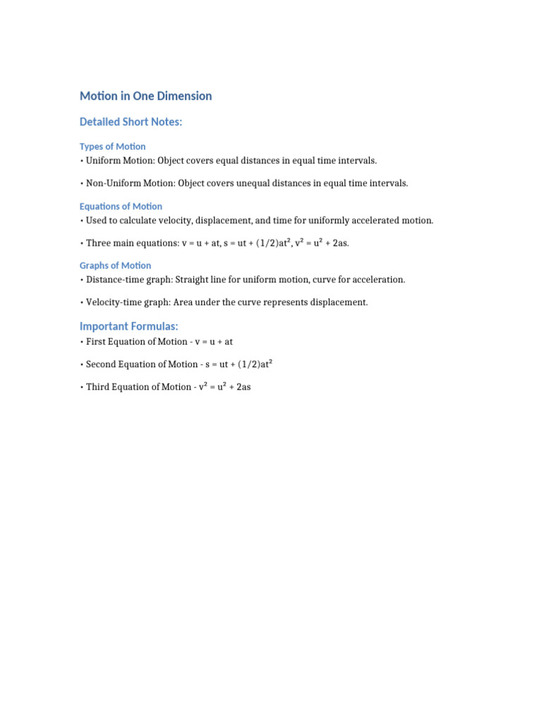 Chapter 2 Motion | PDF