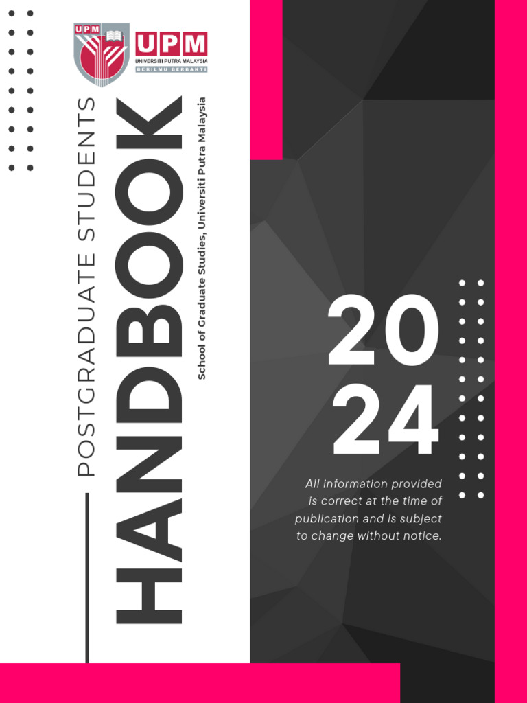 Handbook Update 11Oct2024 | PDF | Postgraduate Education | Engineering