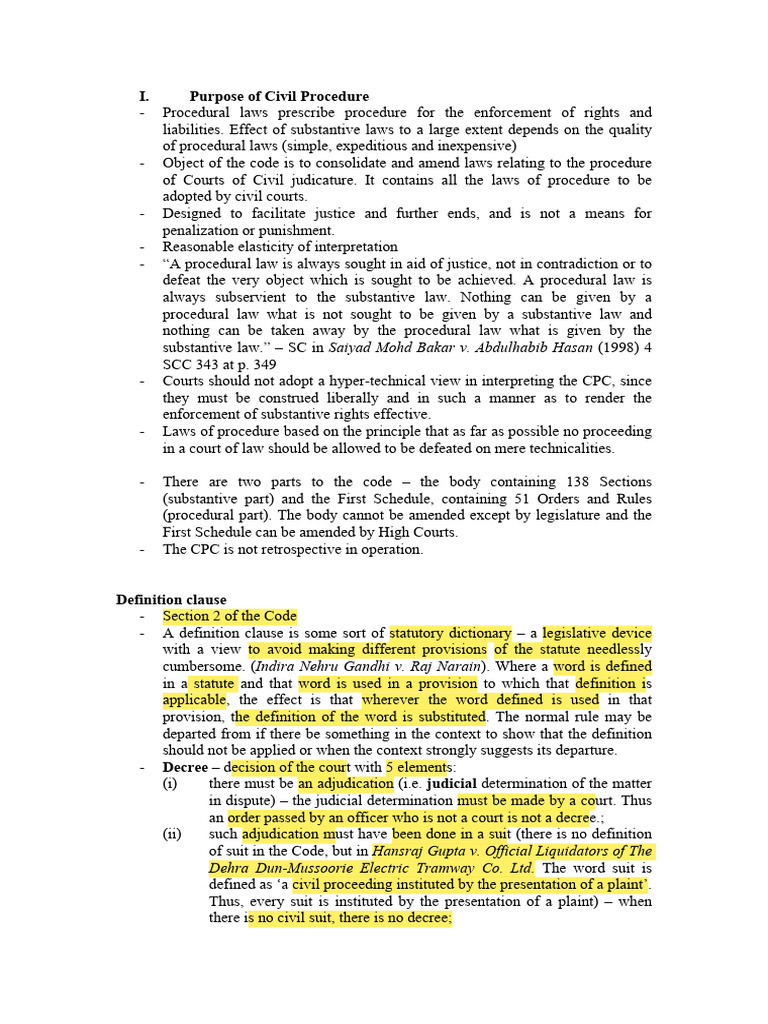 CPC Exam Notes | PDF | Lawsuit | Res Judicata