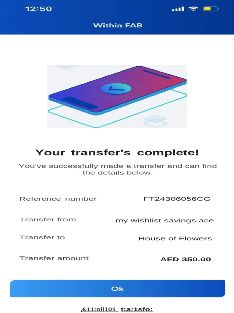 Transfer Confirmation Details | PDF