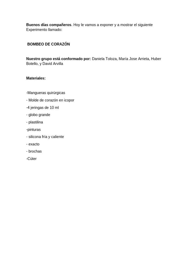 Experiment Heart Pump | PDF | Corazón | Angiología