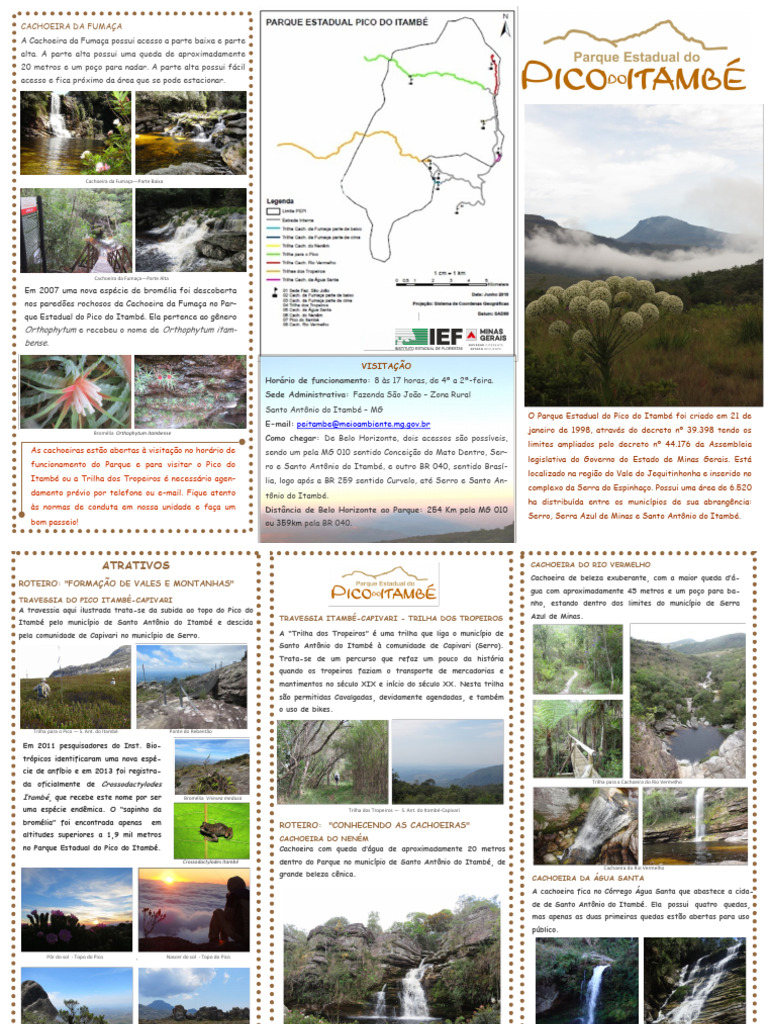 Parque Estadual do Pico do Itambé: Visitação e Atrações | PDF