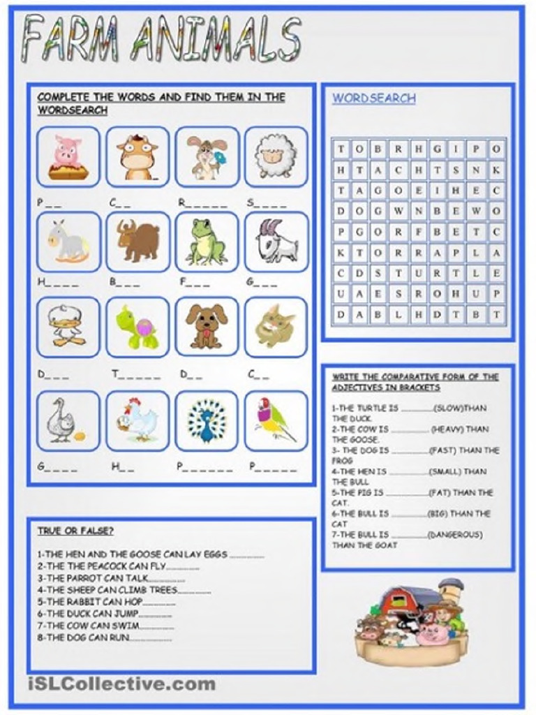 Farm Animals Activities | PDF