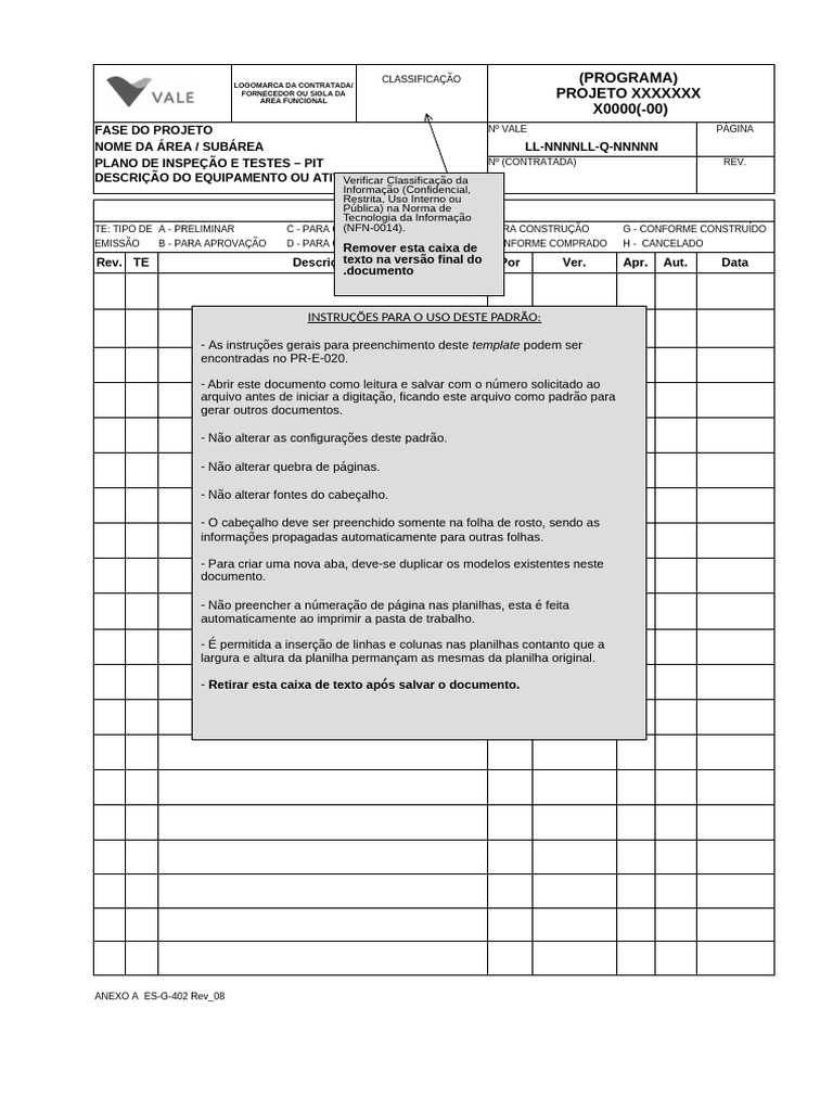 Plano de Inspeção e Testes - PIT | PDF | Informática