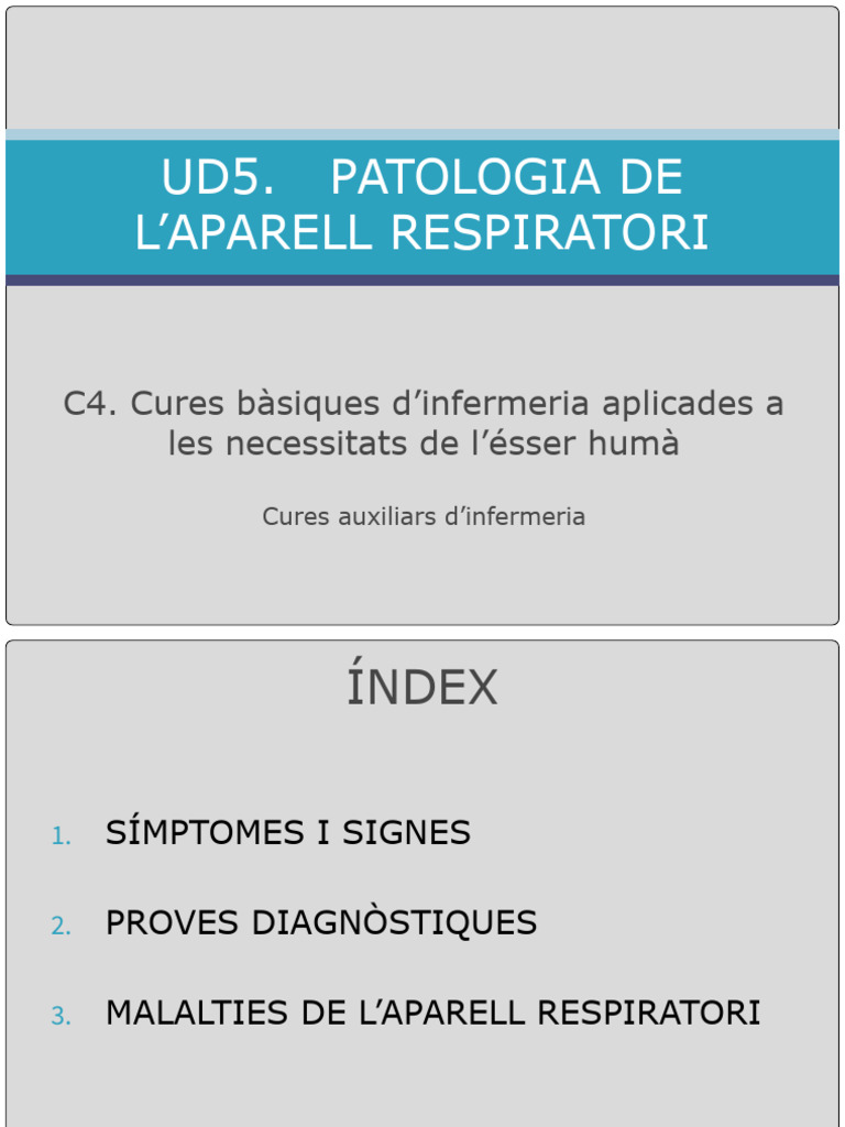 Ud5. Patologia Respiratori | PDF