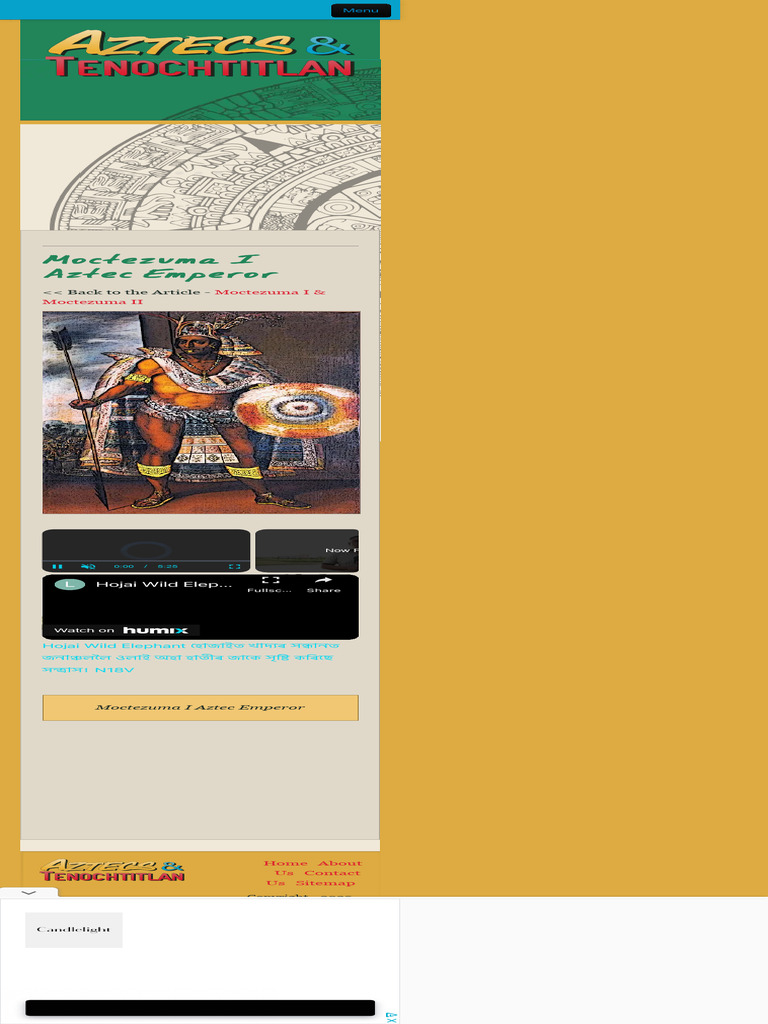 Moctezuma I Aztec Emperor Picture | PDF