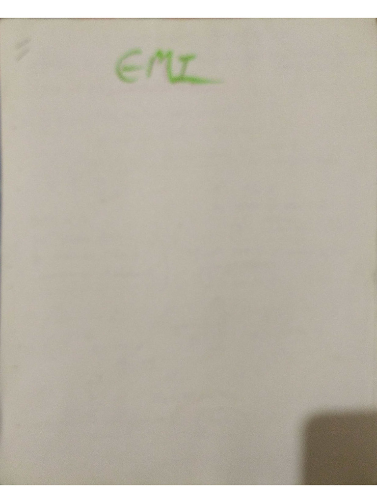 EMI Short Notes | PDF