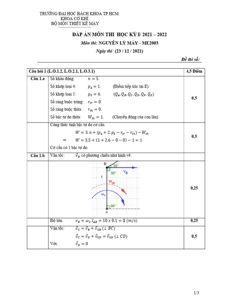 Đề HK211 - Đáp án | PDF