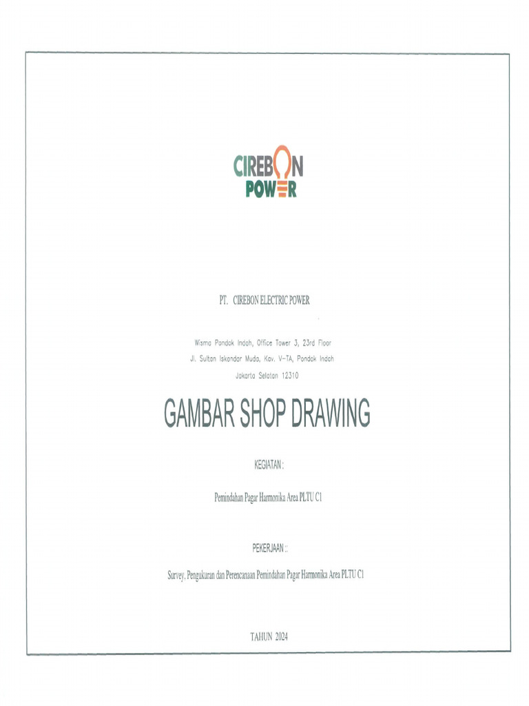 Shop Drawing Pagar Harmonika PLTU C1 Sign | PDF