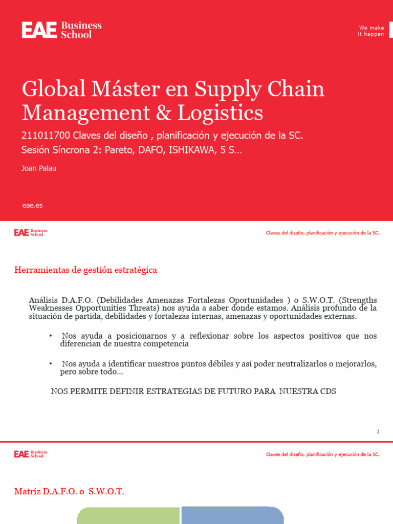 EAE_MSCM_SESION_SINCRONA_2_211011700_HERRAMIENTAS DE DIAGNOSTICO | PDF | Análisis FODA | Business