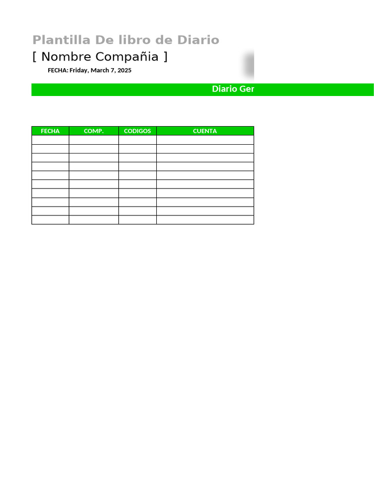 Libro Diario Libro Mayor Excel | PDF