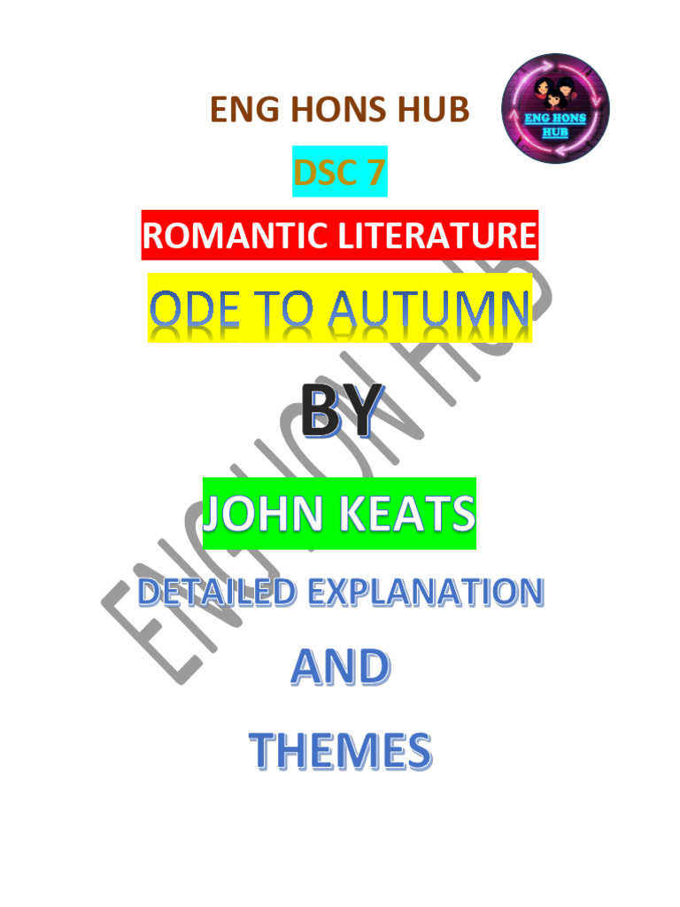Ode To Autumn by John Keats | PDF
