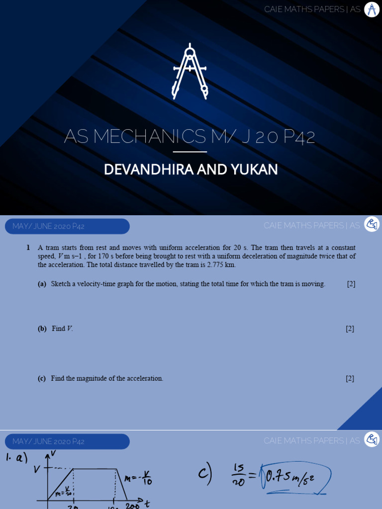 9709 s20 QP 42-Math-Series PDF | PDF | Collision | Acceleration
