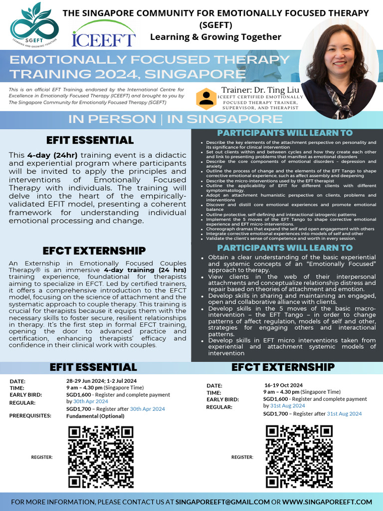 Flyer EFT Training 2024 Updated | PDF | Psychotherapy | Behavioural ...