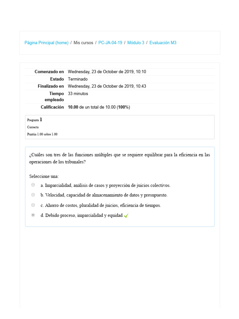 Evaluación M3 | PDF | Judicaturas