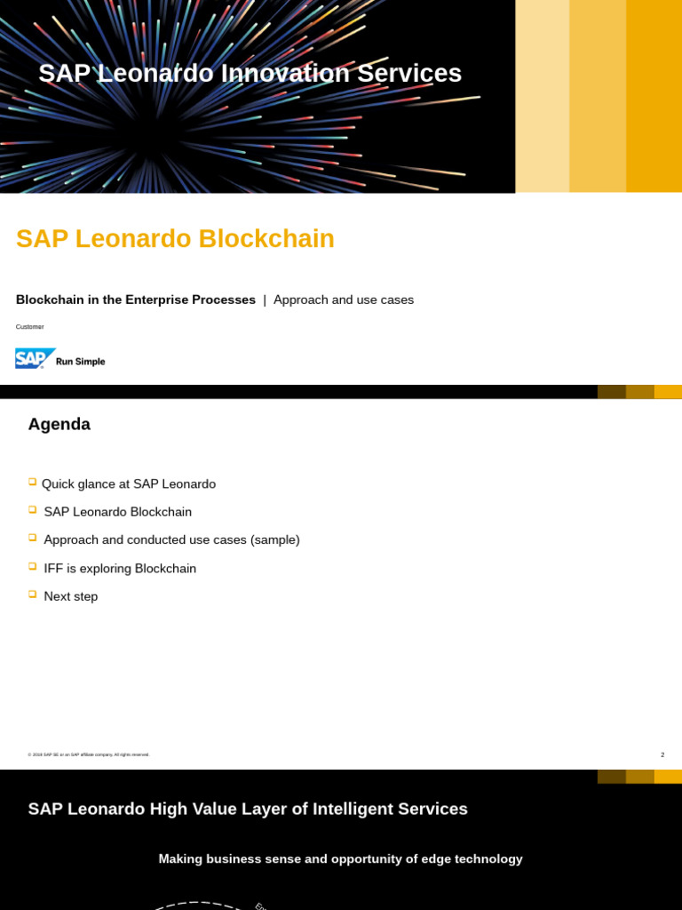 SAP Leonardo Blockchain Overview | PDF | Information Technology | Computing