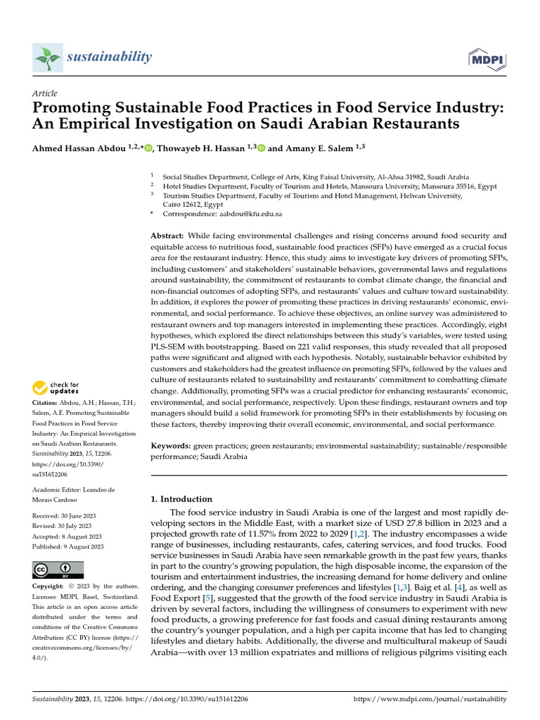 Promoting Sustainable Food Practices | PDF | Sustainability | Likert Scale