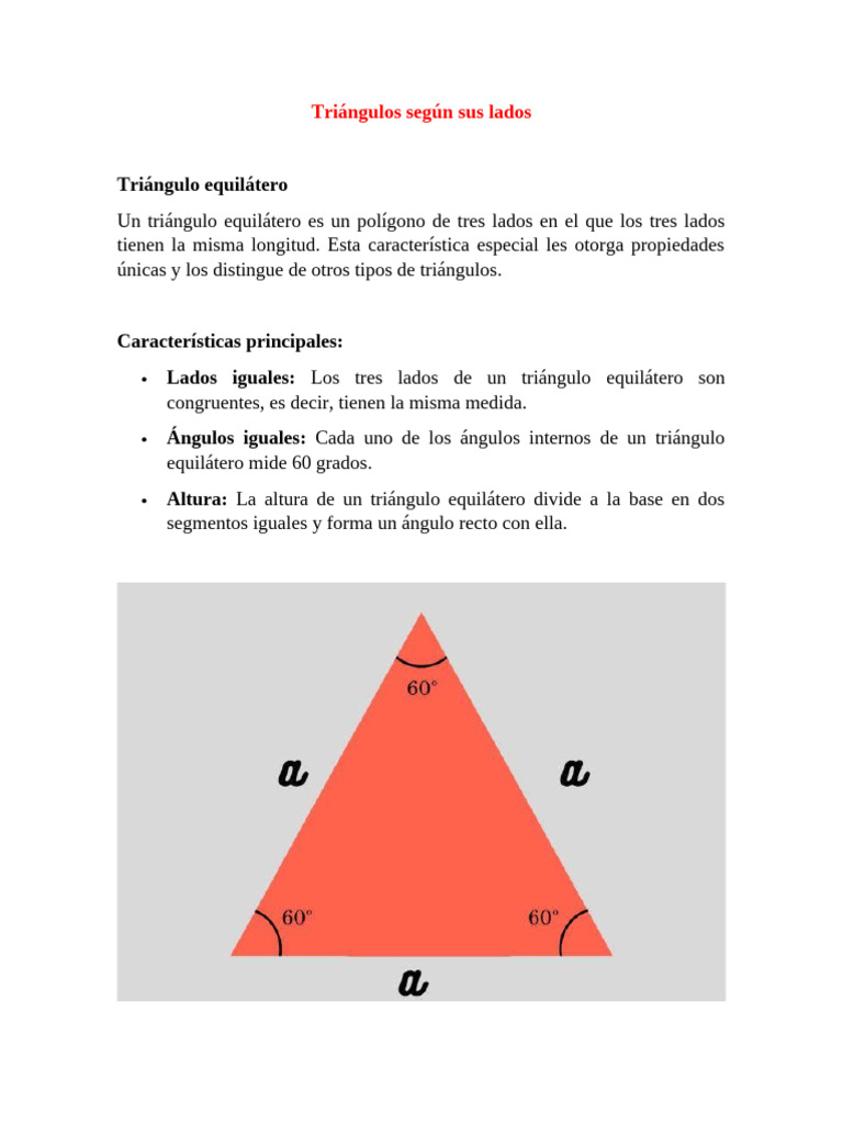 Tipos de triángulos según sus lados | PDF