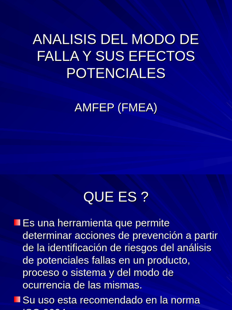 Analisis Del Modo y Efecto de Falla Potencial | PDF | Ingeniería de confiabilidad | Riesgo