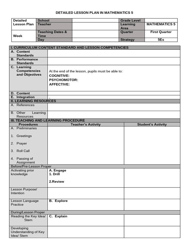 Matatag Math Format | PDF