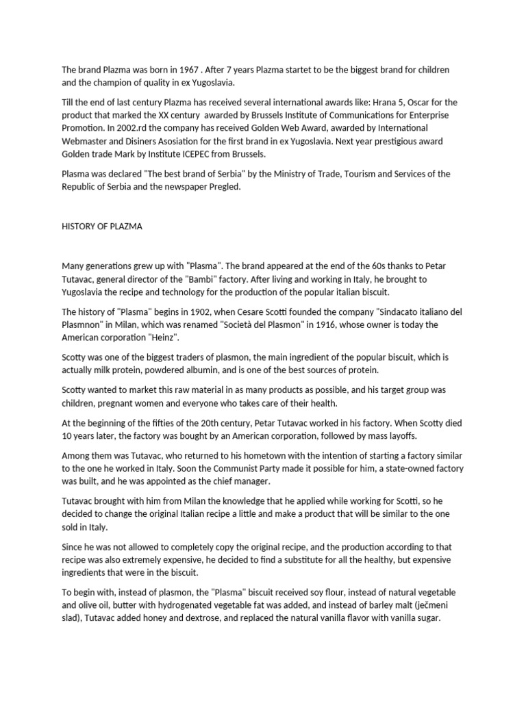 PLAZMA | PDF | Biscuit | Snack Food