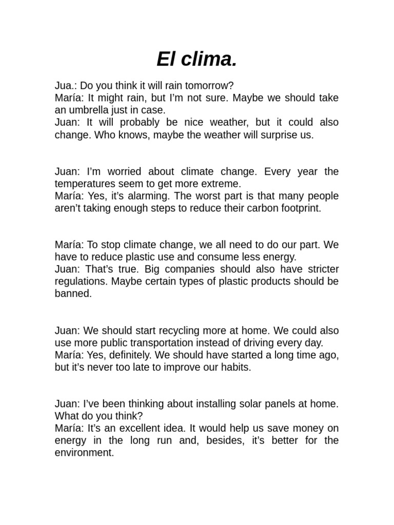 El Clima | PDF