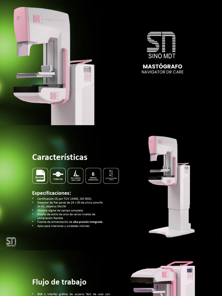 Especificaciones del Mastógrafo Navigator DR Care | PDF | Rayo X