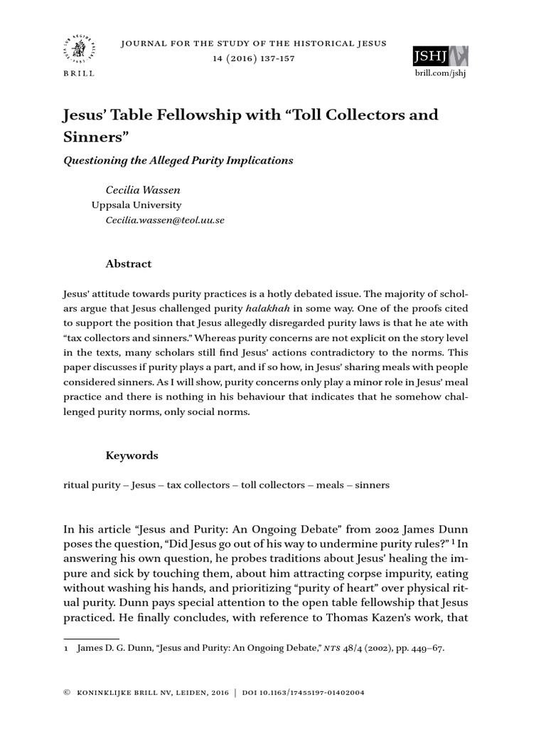 jesus-table-fellowship-with-toll-collectors-and-sinners-2016 | PDF ...